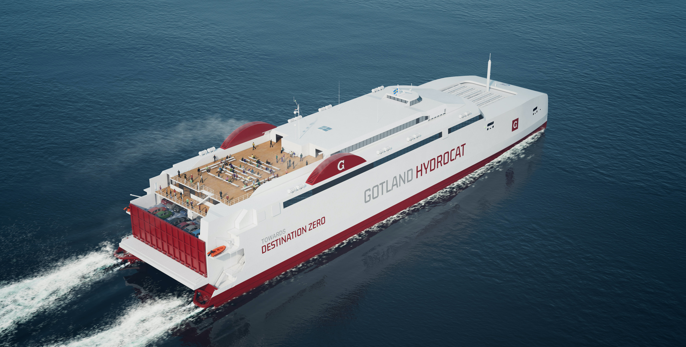 Hydrogen catamaran traffics Gotland in 2030 - Lighthouse